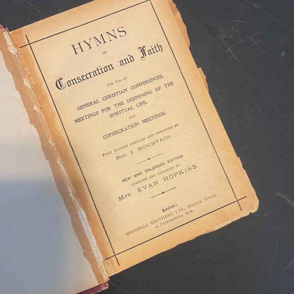 Other | Hymns Of Consecration And Faith Evan Hopkins Vintage Hardback ...